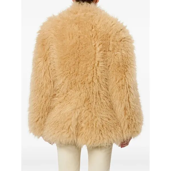 Isabel Marant Étoile Single Breasted Faux Fur Coat - Cream