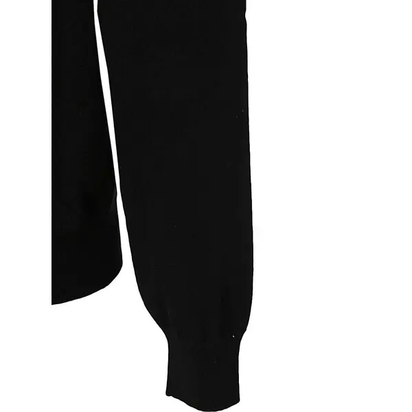 Malo Virgin Wool Roll Neck Jumper - Black