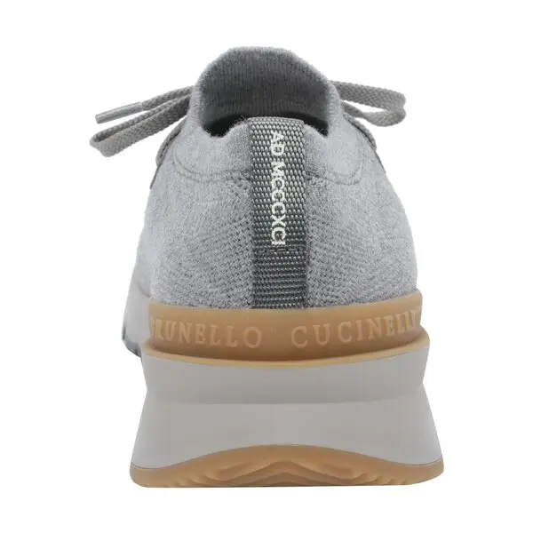 Brunello Cucinelli Knitted Runner Sneakers With Logo