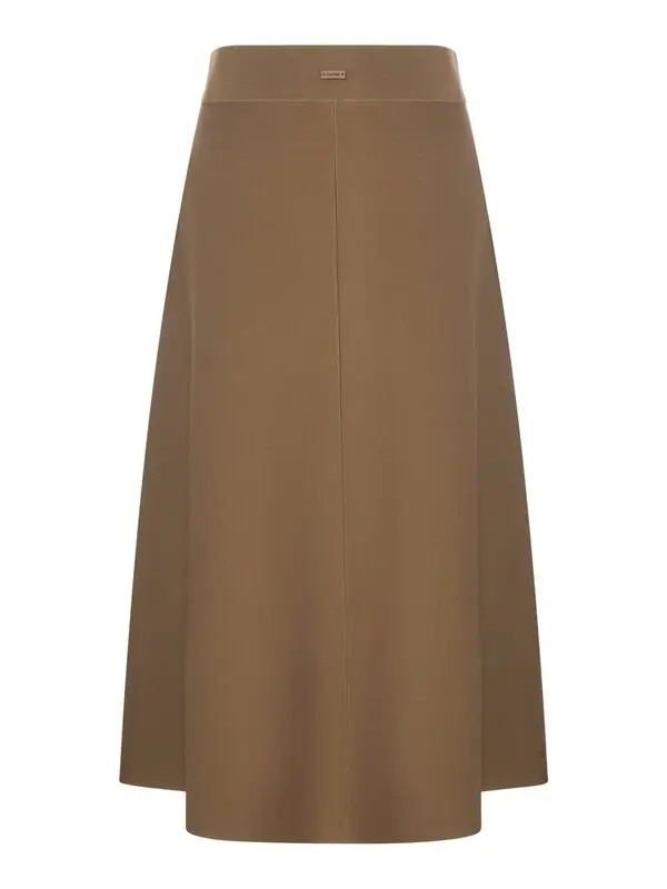 Max Mara Viscose A-line Midi Skirt