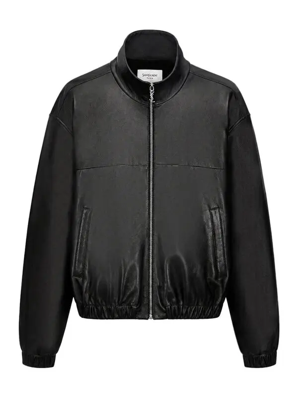 Saint Laurent Cassandre Lambskin Jacket - Black