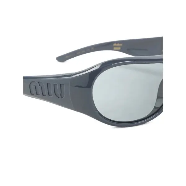 Miu Miu Grey Geometric Frame Sunglasses - Gray