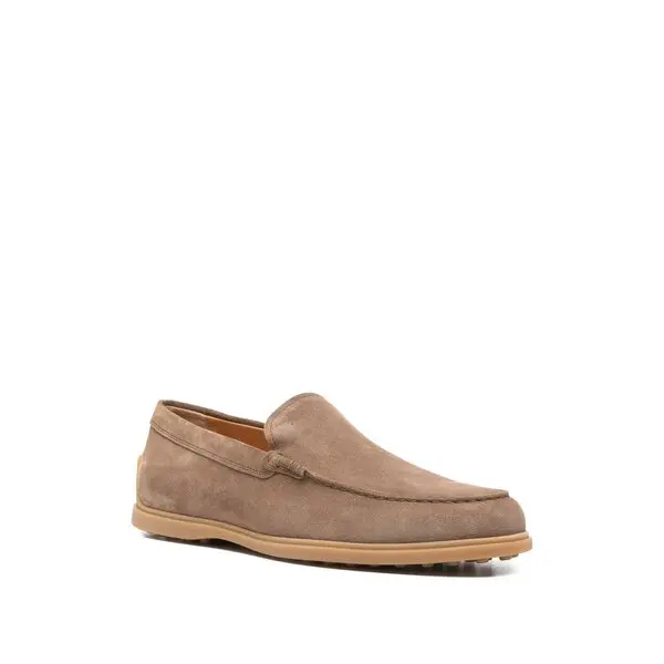 TOD'S Suede Loafers - Cream