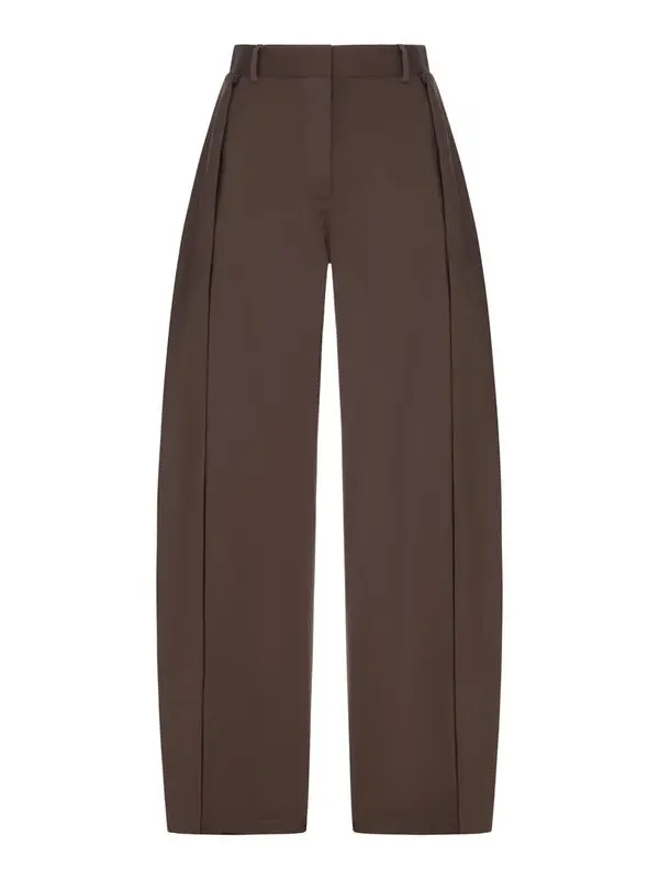 Loewe Lightweight Cotton And Silk Gabardine Trousers - Brown