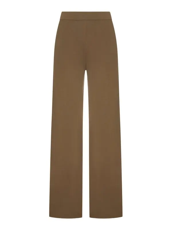 Max Mara Viscose Crepe Trousers - Yellow