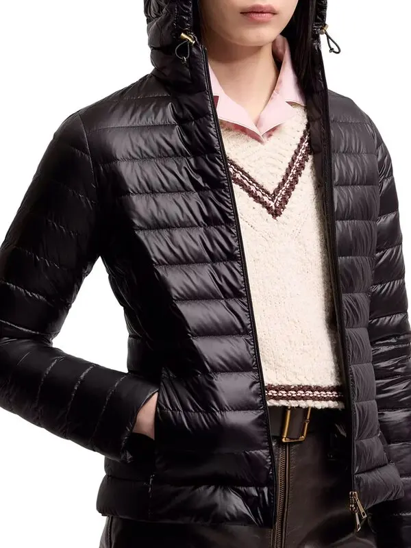 Moncler Igel Hood Short Down Jacket In Recycled Longue Saison