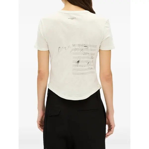 ANN DEMEULEMEESTER Graphic Print Cotton T-shirt