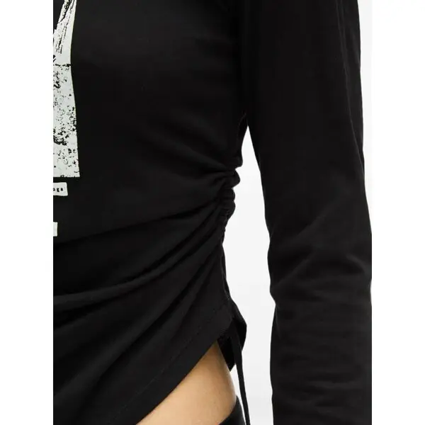 ANN DEMEULEMEESTER Cotton Graphic Print Long Sleeve Top