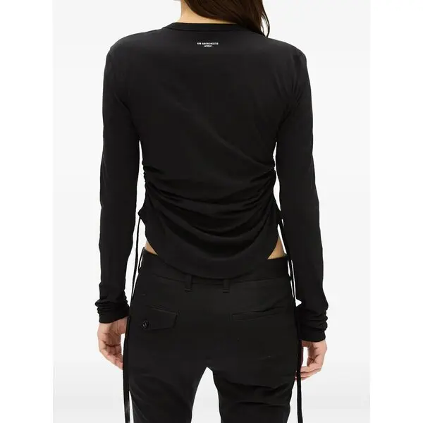 ANN DEMEULEMEESTER Cotton Graphic Print Long Sleeve Top