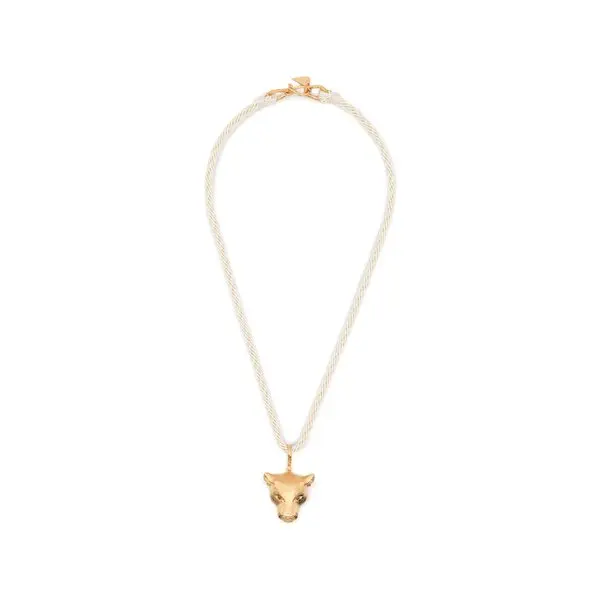 FORTE_FORTE Tone Panther-head Pendant Necklace