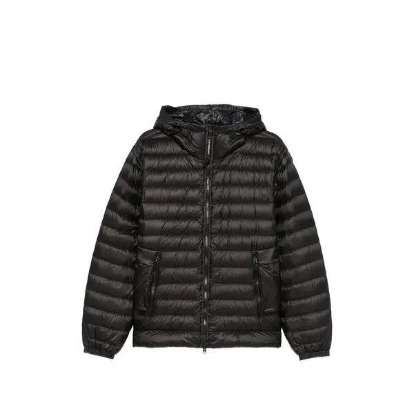 C.P. COMPANY Padded Zip-up Jacket With Goggle Lenses - Black