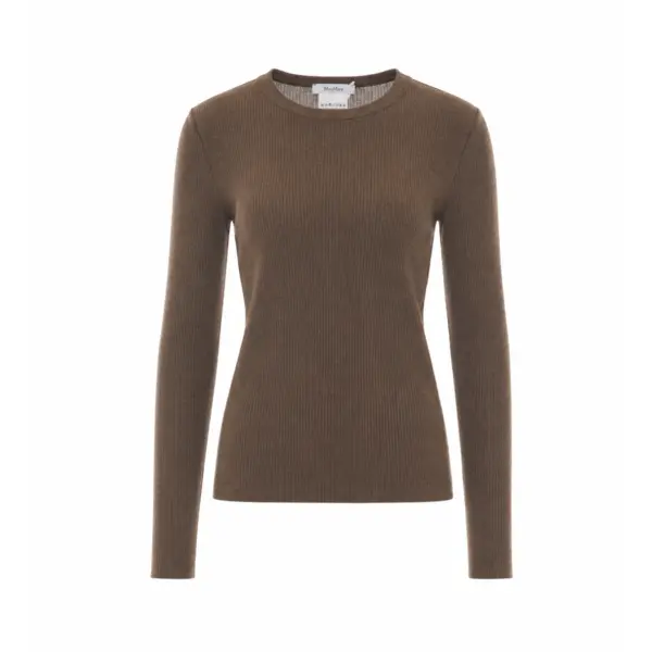 Max Mara Long Sleeve Knit Top - Brown