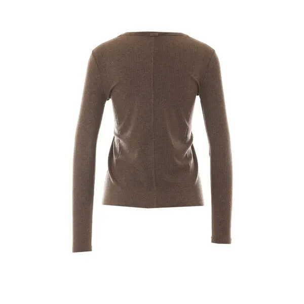 Max Mara Long Sleeve Knit Top - Brown