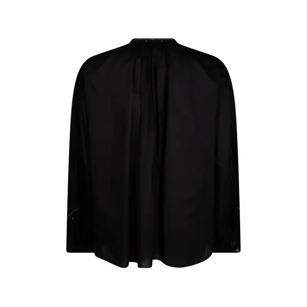 FORTE_FORTE Embellished Floral Embroidered Blouse - Black