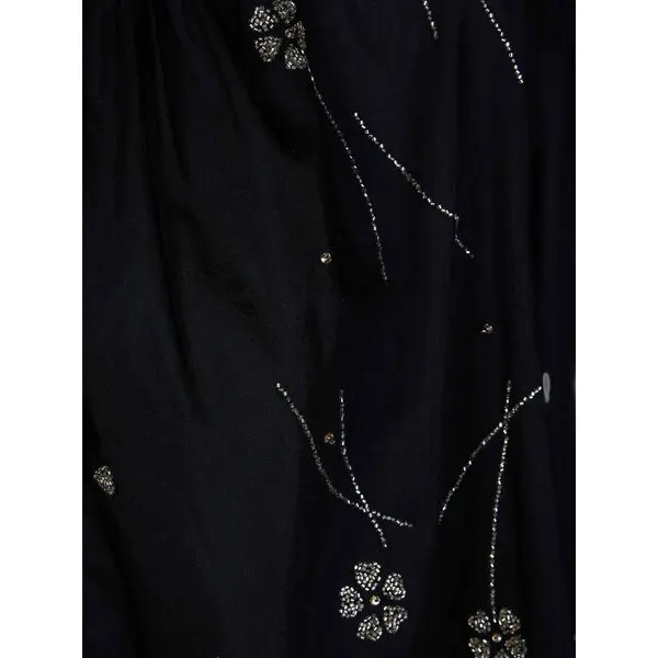 FORTE_FORTE Embellished Floral Embroidered Blouse - Black
