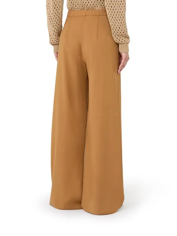 Max Mara Lightweight Wool Canvas Wide-leg Trousers