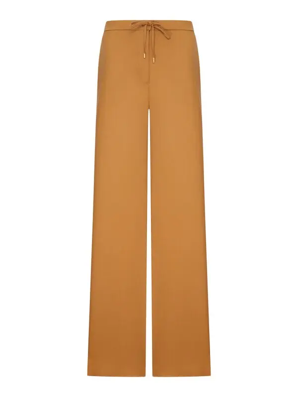 Max Mara Lightweight Wool Canvas Wide-leg Trousers