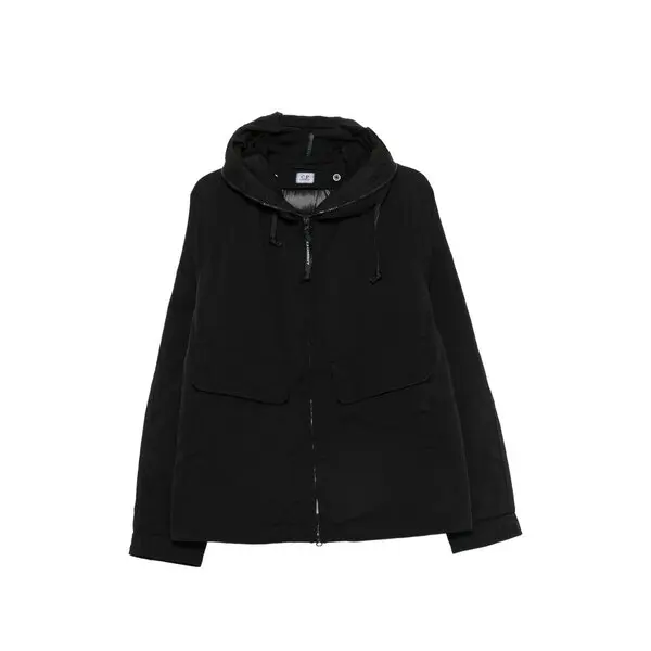C.P. COMPANY Hooded Jacket With Goggle Detail - Black