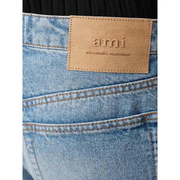 AMI Paris Denim Wide-leg Jeans