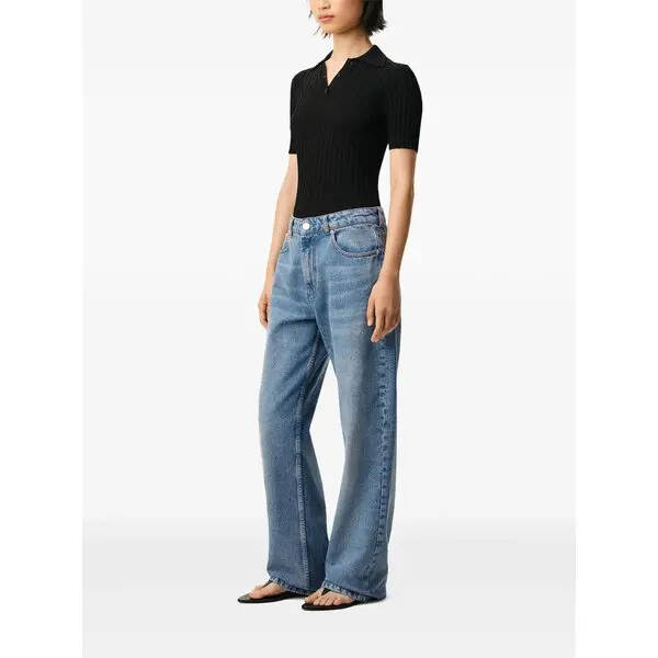AMI Paris Denim Wide-leg Jeans