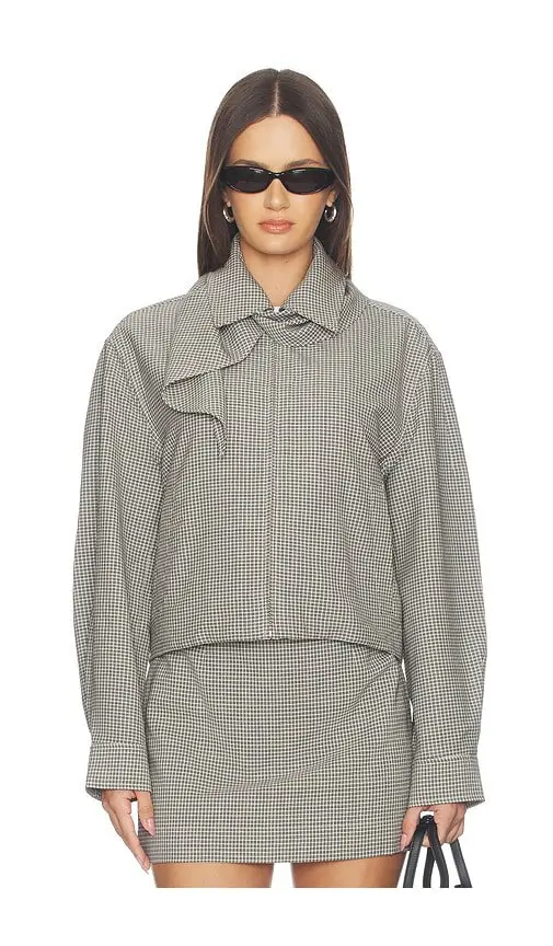 Rag & Bone Krista Wool Jacket In Black & White