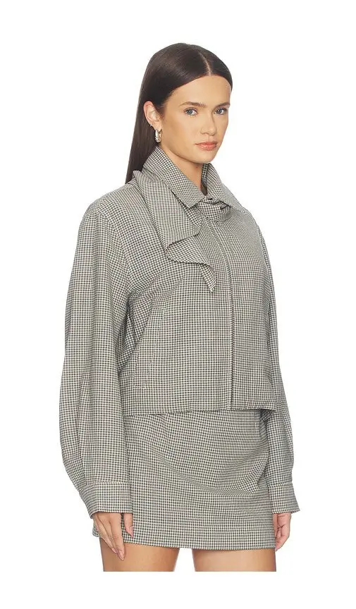 Rag & Bone Krista Wool Jacket In Black & White