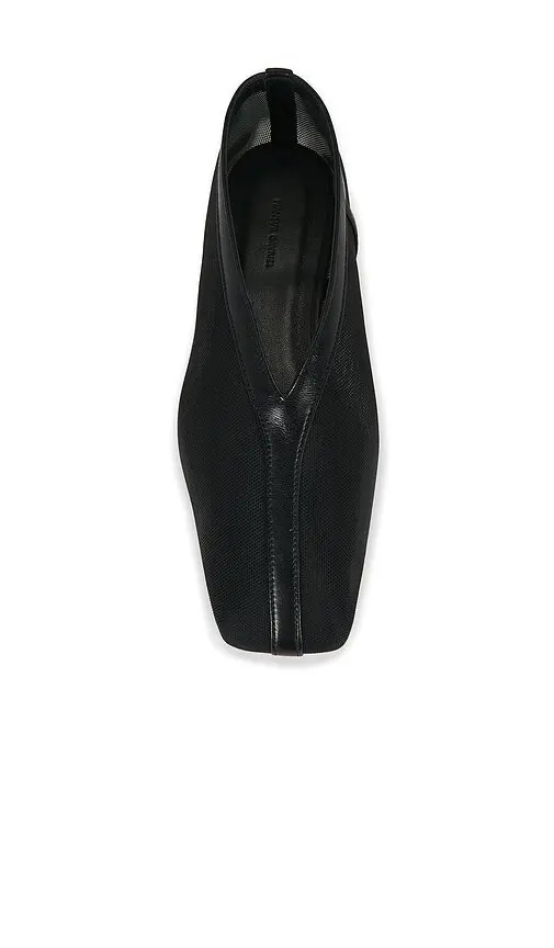 MANSUR GAVRIEL Contorno Square V Mesh And Leather Flats