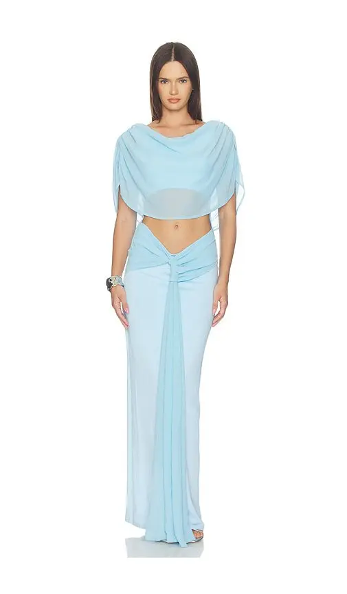 SNDYS. Marnie Reversible Maxi Dress In Baby - Blue