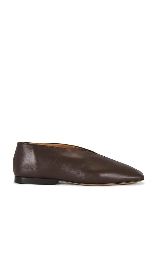 MANSUR GAVRIEL Square Soft V Flat In Brown