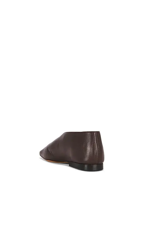 MANSUR GAVRIEL Square Soft V Flat In Brown