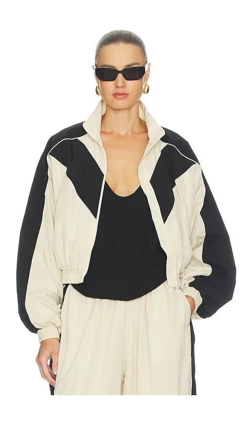 Ronny Kobo Brenton Cropped Jacket In Beige In Beige