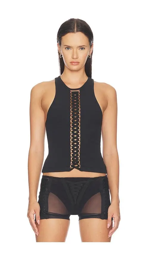 HAELO Lace Up Tank Top