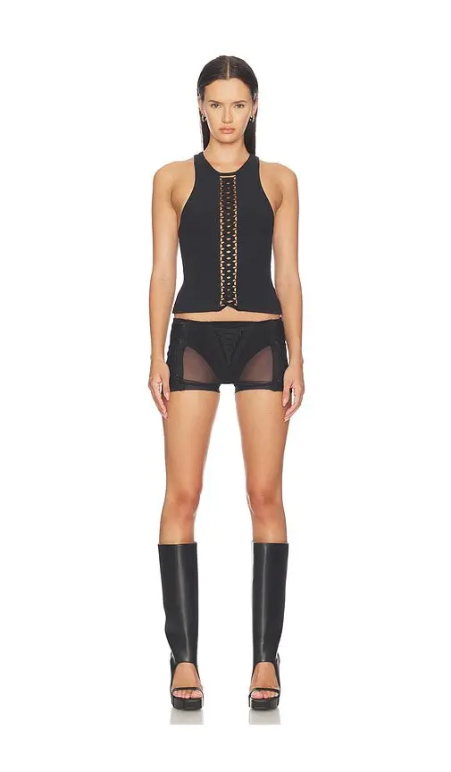 HAELO Lace Up Tank Top
