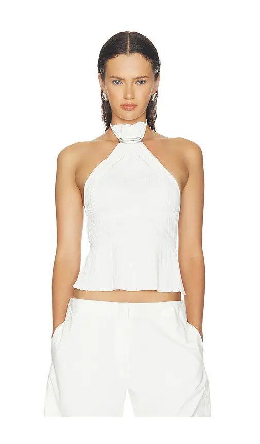 HAELO Pleated Halter Top