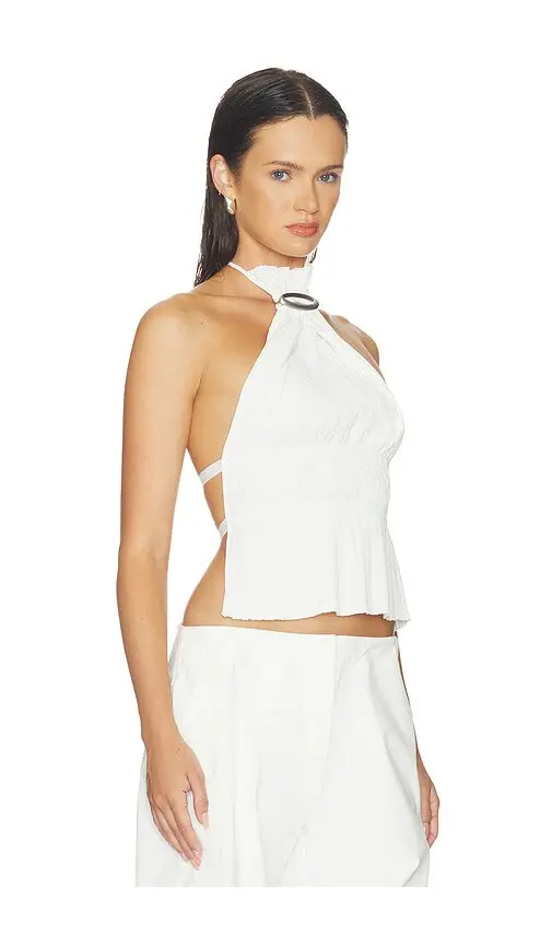 HAELO Pleated Halter Top
