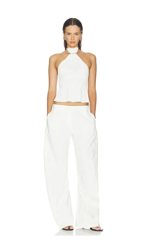 HAELO Pleated Halter Top