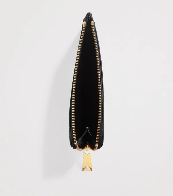 Bottega Veneta Leather Intrecciato L-zip Card Holder