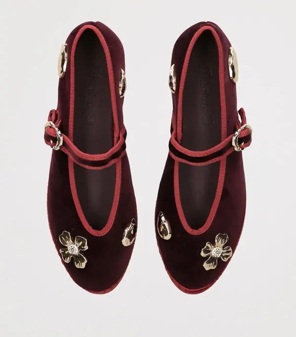 FLABELUS Velvet Mae Pierre Mary Jane Flats