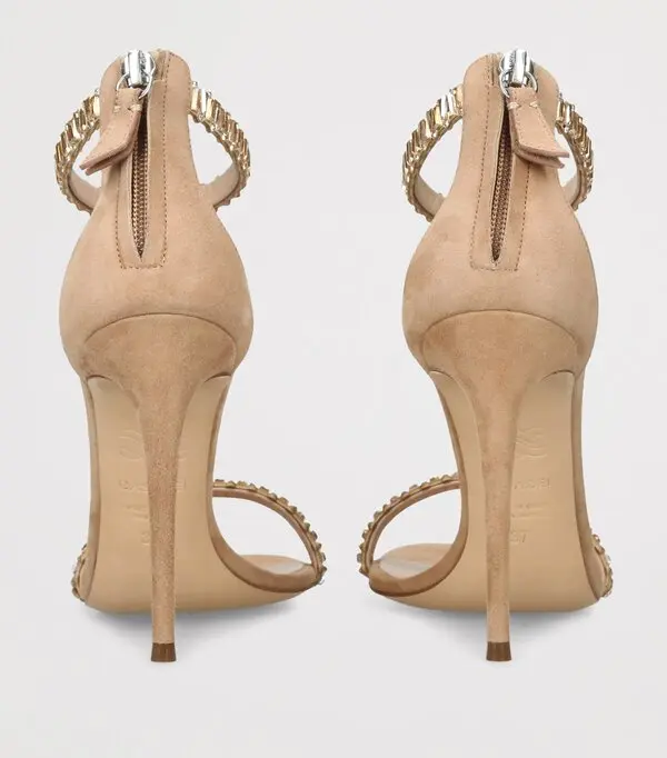 Casadei Suede Embellished Stiletto Sandals