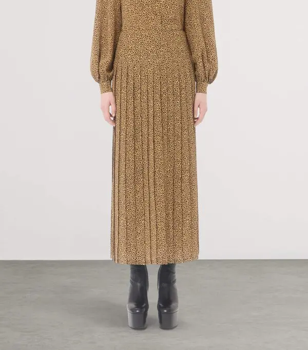 Valentino Garavani Silk Pleated Maxi Skirt