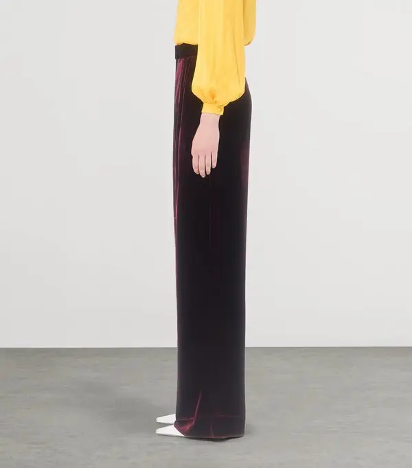Valentino Garavani Velvet Wide-leg Trousers