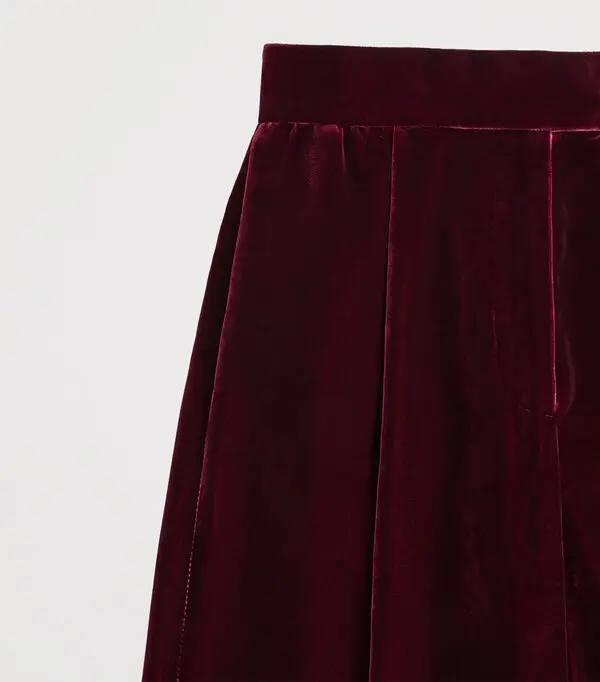 Valentino Garavani Velvet Wide-leg Trousers