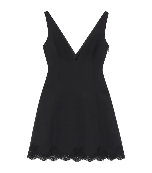 Valentino Garavani V-neck Mini Dress - Black