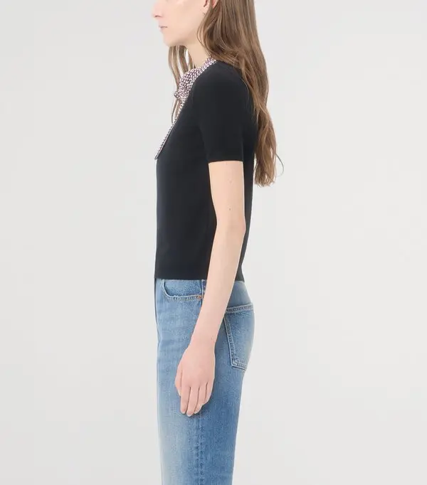 Valentino Garavani Virgin Wool Embellished High Neck Sweater - Black