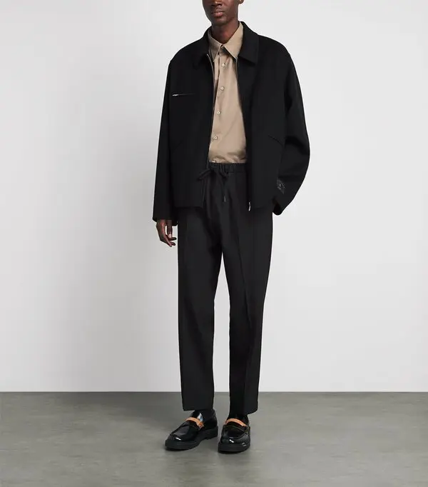 MAISON MARGIELA Cotton Pleated Drawstring Trousers