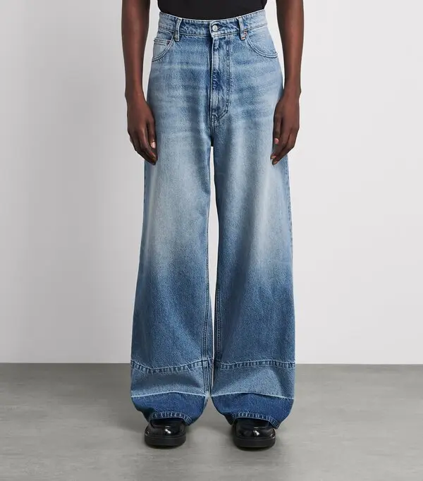 MAISON MARGIELA Paneled Wide-leg Jeans
