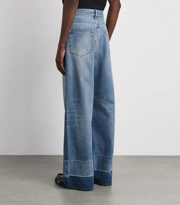 MAISON MARGIELA Paneled Wide-leg Jeans