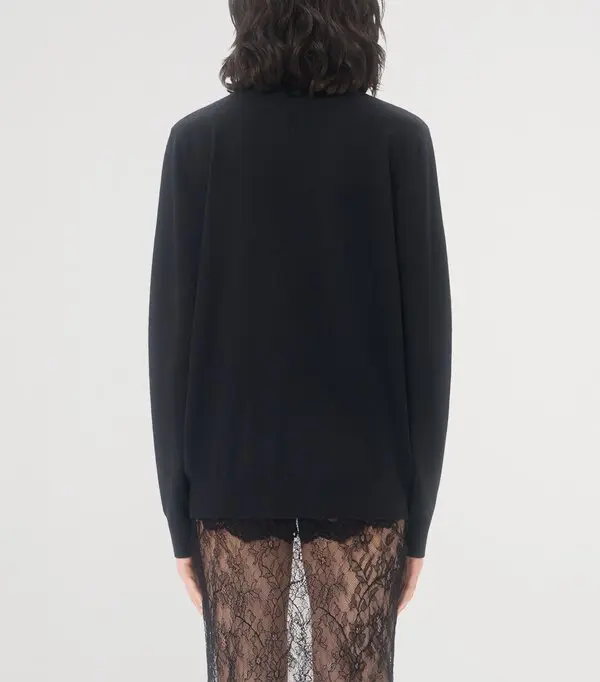 Valentino Garavani Virgin Wool Embellished High Neck Sweater