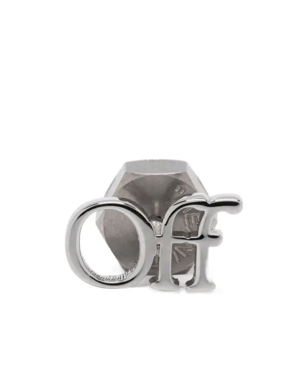Off-White Single Earring With Logo Detail