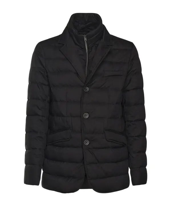 Herno Layered-effect Quilted Down Jacket